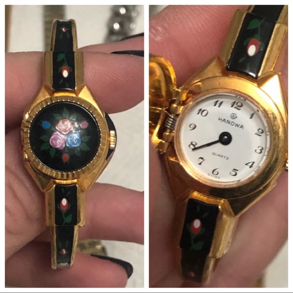 hanowa | Jewelry | Hanowa Vintage Swiss Floral Bracelet Watch | Poshmark